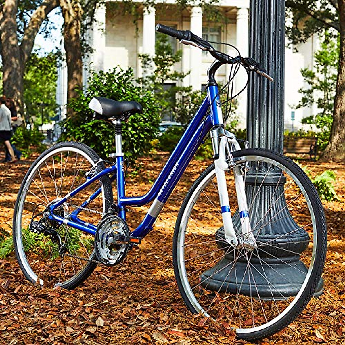 ROYCE UNION RMY 700c Womens 21-Speed Hybrid Comfort Bike, 17" Aluminum Frame, Pearl Blue