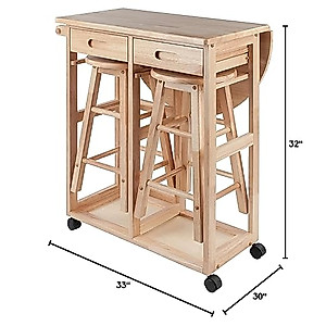 Winsome Trading, Inc. 89332 Burnett Kitchen, Round, Natural