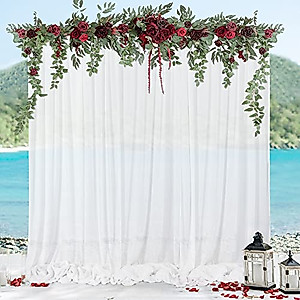 White Backdrop Curtain Wedding Backdrop 10ft x 10ft Chiffon Backdrop for Wedding Arch Birthday Party Banquet Decorations