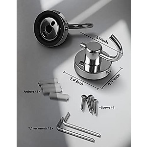 BnmxTek Towel Hooks for Bathroom, Bath Towel Hooks 2 Packs, Wall Towel Hanger Coat Robe Hooks Heavy Duty for Bathrooms/Bedrooms/Kitchen/Garage/Hotel,Silver, SUS304, Wall Mounted