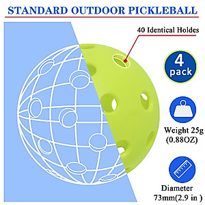 Pickle Ball Replacement Net 22ft x 3ft for Indoor and Outdoor Fits for Most Free-Standing Pickle Ball Frame Come with 4 Outdoor Pickle Balls (Net Only)