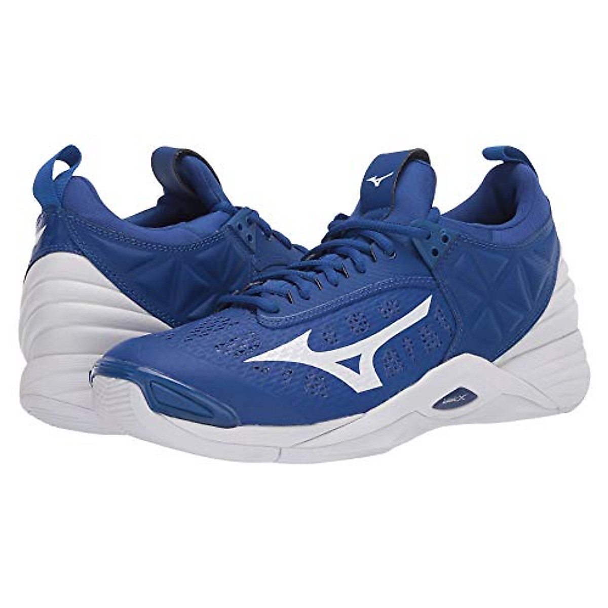 Mizuno Men's Wave Momentum Volleyball Shoe, True Blue-White, 7.5
