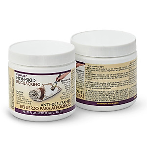 Environmental Technology Fiber-Lok Non-skid Backing (16 oz) Anti-Slip Natural Rubber Coating for Kitchen Rugs, Hardwood Floor Mats, Slippers, Runners, Carpets |Non-stain Machine-Washable Area Grippers