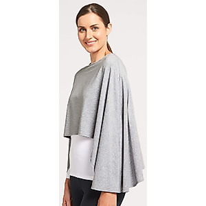 Solbari UPF 50+ Women's Sun Protection Sensitive Shrug - One Size - Light Grey Marle - UV Protection, Sun Protective