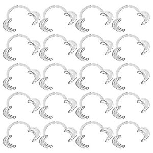 EZGO 20 Pieces (Size S) C-Shape Teeth Whitening Cheek Retractor, Autoclavable Dental Mouth Opener, Disposable Dental Lip Cheek Retractor for Mouthguard Challenge Game