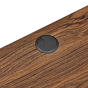 Modway Render 60" Mid-Century Modern Wall-Mount Office Desk in Walnut