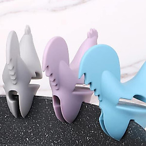 BESTonZON Spoon Holder Clip 6 pcs Silicone Lid pot lid lifts pot lid lifter lid lifter for pots and pans Lifters Spill Proof Pot Clips