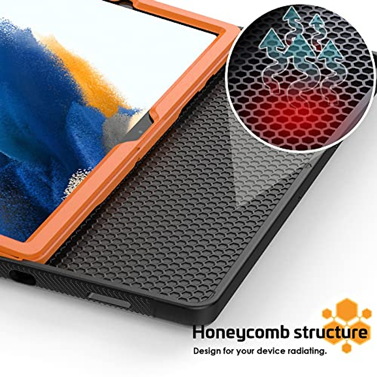 Tablet PC Case Magnetic Smart Cover Case Compatible with Samsung Galaxy Tab A8 10.5-Inch 2021/2022 (SM-X200/X205), Shockproof Protective Case with Auto Sleep/Wake PU Leather Case, Multi-angle Stand Ta