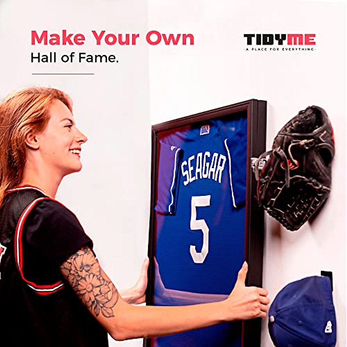 Jersey Frame Display Case – Sports Jersey Display Frame with 98% UV Protection for Football, Baseball, Basketball, Hockey, Soccer, Uniform & T-Shirt