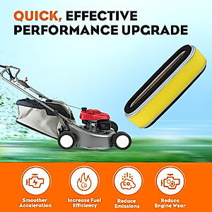 Hipa Air Filter for Honda HR214 HR215 HRA214 HR 215 HR194 HR195 HRA215 GXV120 HR21 HRC215 GV150 GV200 HRA21 17210-ZE6-505 Lawn Mower