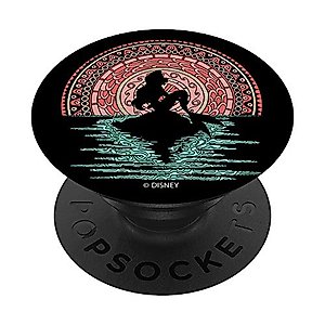 Disney Little Mermaid Silouhette Colorful Henna Sunset PopSockets PopGrip: Swappable Grip for Phones & Tablets