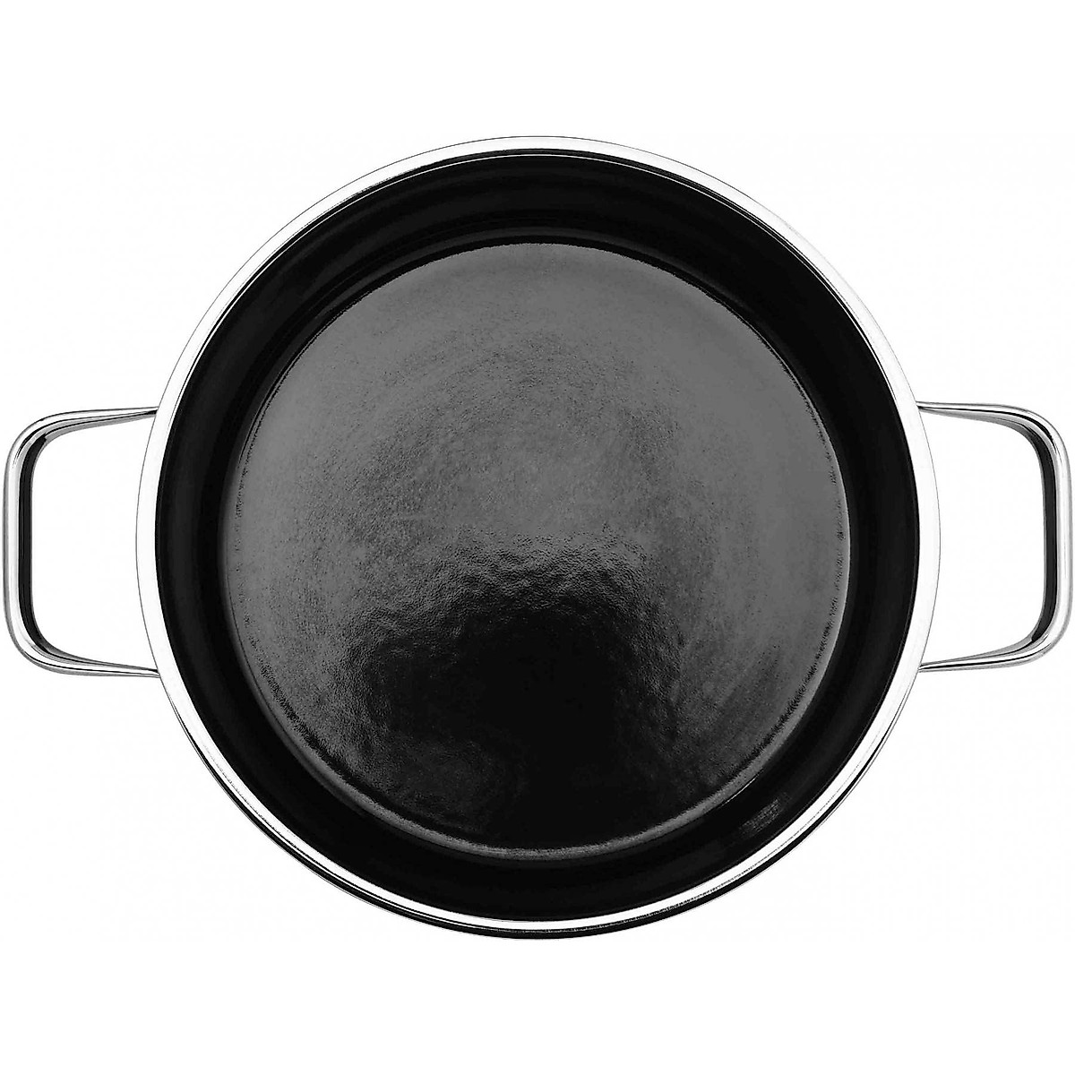 WMF Fusiontec Aromatic Cooking Pot Large 22 cm Stewing Pot Induction 3.1 L Lid with Condensation Knobs High-Tech Ceramic Stackable Scratch Resistant Black