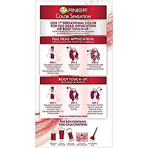 Garnier Color Sensation Hair Color Cream, 4.60 Cherry on Top (Dark Intense Auburn), (Pack of 3) (Packaging May Vary)