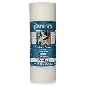 Con-Tact Brand Duraliner Non-Adhesive Surface Cover Shelf and Drawer Liner, 12" x 25', Diamond Clear