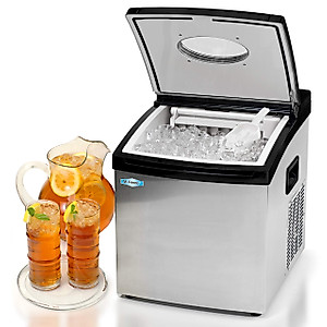MaxiMatic MIM-5802 Mr Freeze Portable Ice Maker, Stainless Steel