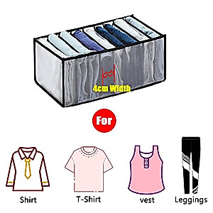 ApTimcity Wardrobe Clothes Organizer, 9 Grid Washable Closet Organizer for Clothing with Compartment Storage Box,Foldable Wardrobe Closet Drawer Bin for T-Shirt (Black)