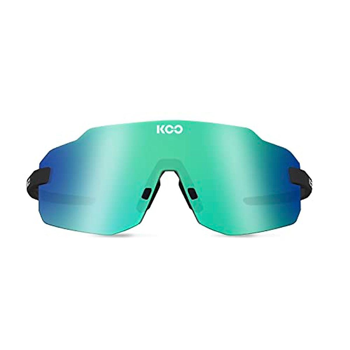 KOO Supernova Sunglasses I 100% UV Protection, Multi-Sport, Running & Cycling Performance Sunglasses - Black Matt Green