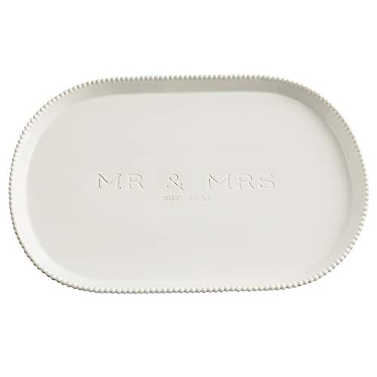 Mud Pie MR MRS BEADED 2020 PLATTER