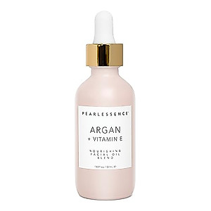 Pearlessence Argan & Vitamin E Facial Oil | Powerful Hydration to Help Balance, Revive & Rejuvenate Skin | Made in USA, Cruelty Free & Paraben Free