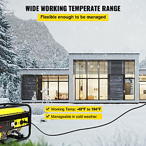 VEVOR Extension Cord, 50ft 250 Volt, 10 Gauge Heavy Duty Outdoor Welder Extension Cord with 10 Awg 3 Prong, 50 Amp Power Extension for Welding Machines, NEMA 6-50 Plug, ETL Approved, Black