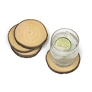 Lipper International Acacia Tree Bark Coasters, Set of 4