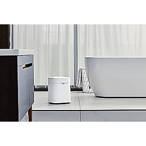 townew T Air X White 3.5 Gallon Smart Trash Can | Diaper Pail | Self-Sealing, Motion Activated, Rechargeable, Small