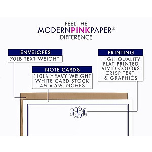 Monogrammed Stationary cards, Monogram Stationery Set, Monogrammed Note Cards, Monogrammed Gifts for Women, Your Choice of Colors and Quantity