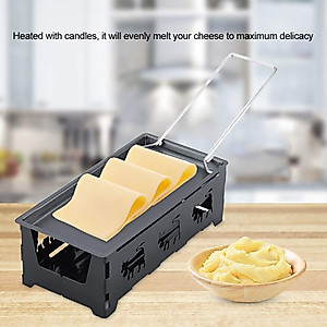Mini Cheese Raclette, Portable Foldable Non-Stick Raclette Grill, Candlelight Cheese Melter Pan, with Spatula
