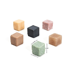 Kitsch 6 Piece Luxury Bar Sampler Set with Shampoo Bars, Conditioner Bars & Body Wash Bars - Made in US - All Natural - Bottle-Free Beauty Bars