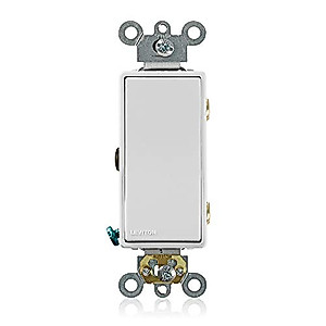 Leviton 5693-2W 15-Amp 120/277-Volt Decora Plus Rocker 3-Way AC Quiet Switch, White
