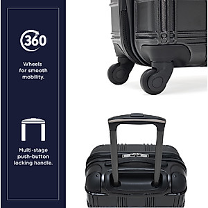 Ben Sherman Nottingham Lightweight Hardside 4-Wheel Spinner Travel Luggage, Charcoal, 3-Piece Set (20"/24"/28")