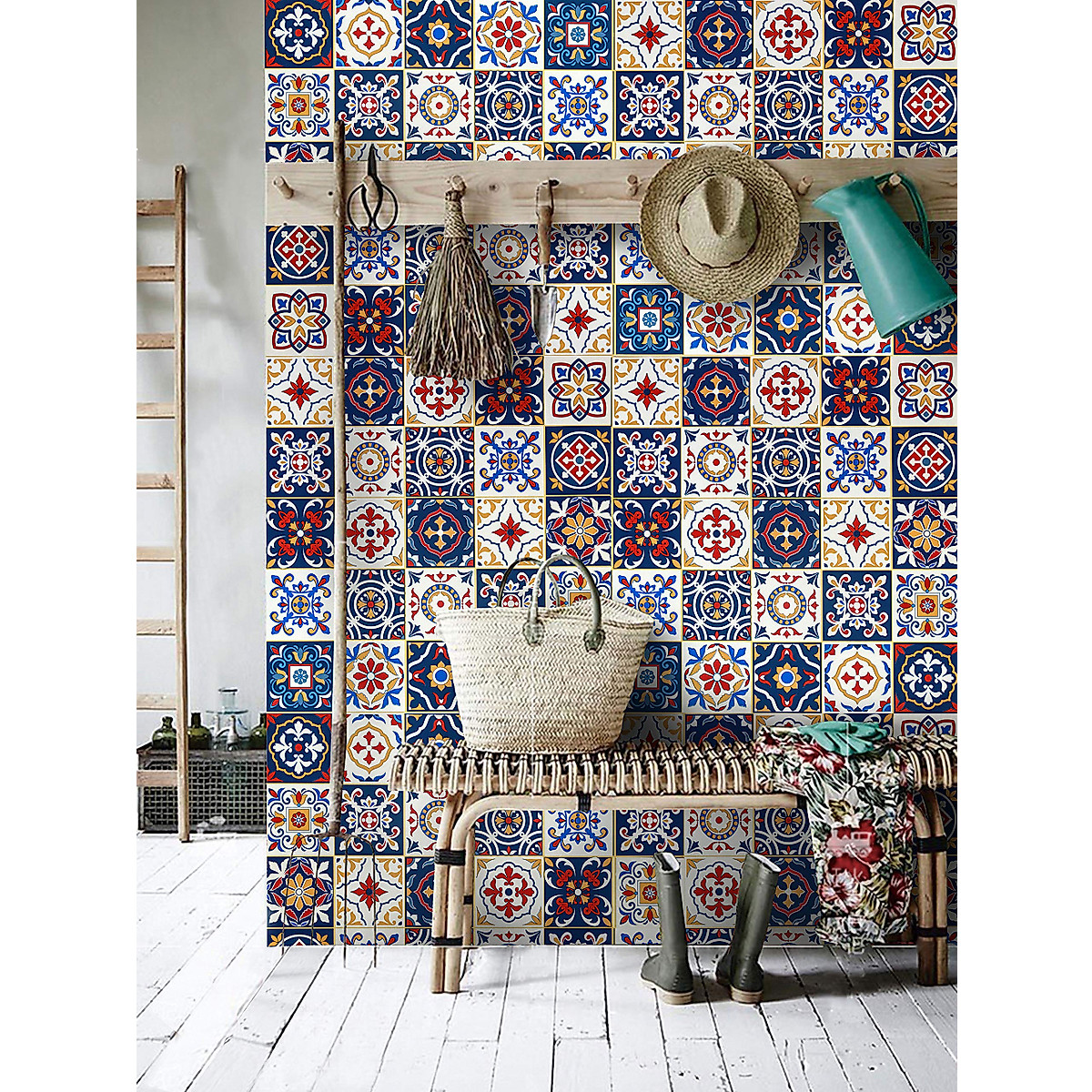 17.7"x197.11" Pattern Contact Paper Self Adhesive Drawer and Shelf Liner Creative Covering Peel and Stick Wallpaper Removable Fast to Clean for Shelves, Drawer,Desk ,Cabinet ,Kitchen, Vinyl Rolls