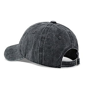 Unisex Skull-Chef Cooking Skull Vintage Jeans Adjustable Baseball Cap Cotton Denim Dad Hat (One Size, Black 5)