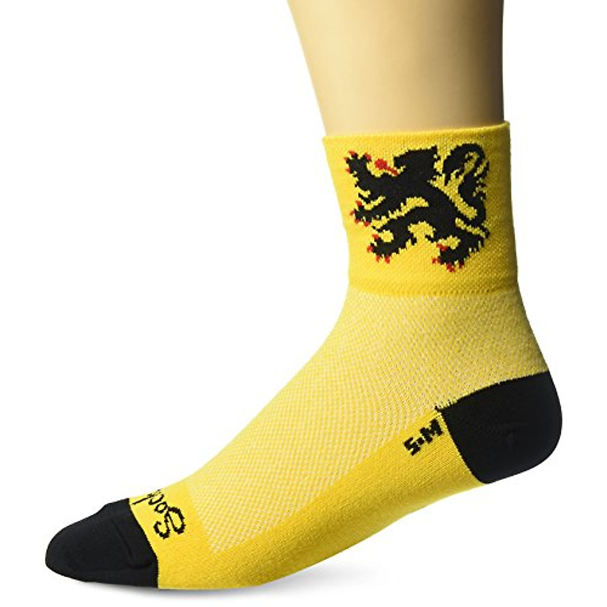 SockGuy Men's Lion of Flanders, Yellow, L/XL