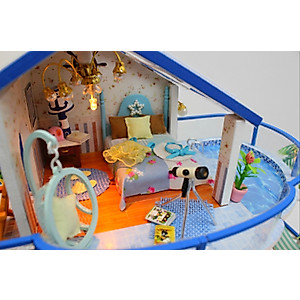 Flever Dollhouse Miniature DIY House Kit Creative Room with Furniture for Romantic Artwork Gift(Legend of The Blue sea)