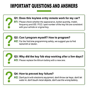 SCITOO M3N5WY783X 2X 4 Button Uncut Key Fob Replacement fit for Dodge Durango Grand Caravan Challenger Journey Commander Chrysler 300 Town & Country Volkswagen Routan IYZ-C01C