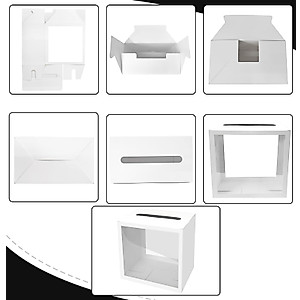 SietDESEO White Card Box for Party Diy Money Card Box Gift Card Box Holder for Wedding Reception Baby Shower Birthday Card Box