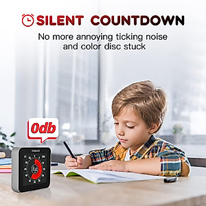 Yunbaoit VT08 Pro Digital Rechargeable Visual Timer with 3.4 Inches Colored Screen,Magnetic Back,60 Minutes Silent Countdown/up Timer for Kids or Adults,Time Management Tool for Study, Working,Cooking