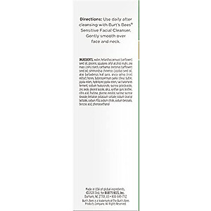 Burt's Bees Sensitive Solutions Calming Day Lotion with Aloe and Rice Milk, 98.8% Natural Origin, 1.8 Fluid Ounces