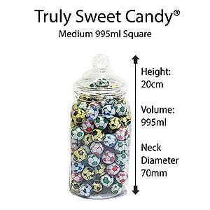19 Retro Empty Plastic Sweet Jars for Pick & Mix, Victorian Sweet Shop, Candy Buffet Kit, Party Pack