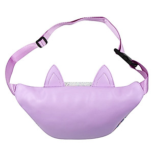 Waist Bag Glitter Sequin Girls Fanny Pack Adjustable Belt Cute Cat Sport Travel Bum Purse for Kids Teens