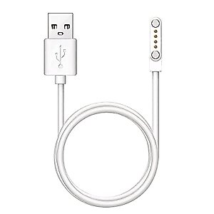 XYPJ GT88 Smart Watch Charging Cable 4 Pin Magnetic Suction USB Charging Cord Compatible for Smart Watch Models: GT88, GT68, KW08, KW18, KW88, KW98, KW99, KW28, FS08, GV68 & KW06 Charger Cable