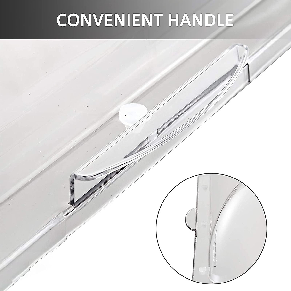 AIZYR Full Size Crystal-Clear Chafing Dish Cover, Roll Top Chafer Plastic Bakery Pan Display Cover Dustproof Lid (6 Pack) 21" x 13" x 6.7"