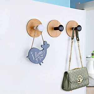 BeiLeiNiceHK Self Adhesive Hooks, Robe Hooks Reusable Seamless Hooks, Heavy Duty Adhesive Hooks, Utility Hooks for Bedroom, Kitchen, Bathroom 4 Pack (White)