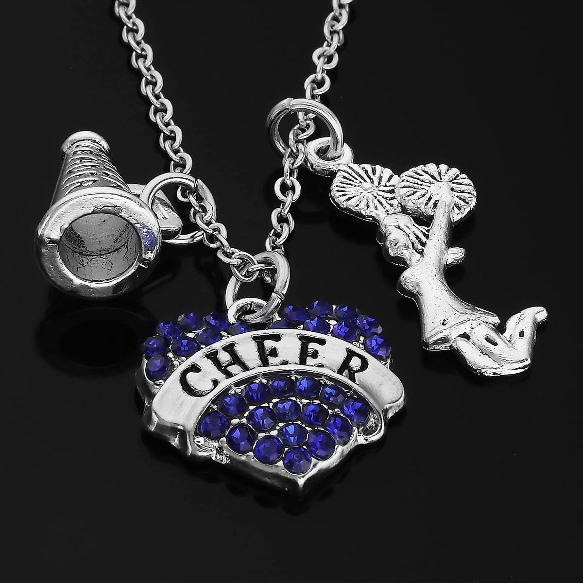 HUTIMY Cheerleader Necklace for Girls Teen Little Girls Charm Jewelry for Cheer Coach Cheerleader Necklaces