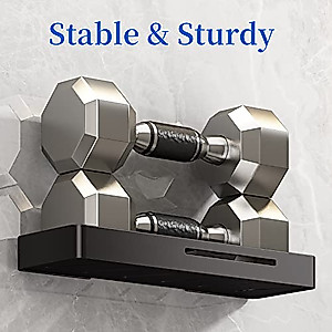 dancrul Shower Caddy Floating Shelves - Bathroom Wall Organizer Black Shower Shelf for Inside Shower,16 inch