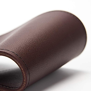 PU Leather Meat Cleaver Sheath, Waterproof Wide Knife Protectors, Durable Butcher Chef Knife Edge Guards, Heavy Duty Cleaver Covers (Dark Brown -PU Leather)