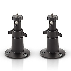 Wasserstein Adjustable Indoor/Outdoor Security Metal Wall Mount Compatible with Arlo Pro/Pro 2/Pro 3/Ultra/Ultra 2, & Others - Ring Stick Up Cam Battery, eufyCam E/2C (2 Pack, Black)
