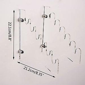 WANLIAN Dagger Wall Mount Knife Holder Acrylic Knife Display Case Fixed Blade Knife Holder, Wall Display Knife Dagger(Transparent)