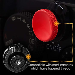 Soft Shutter Release Button (2 Pack/Red) high-end Pure Copper Camera Shutter Button